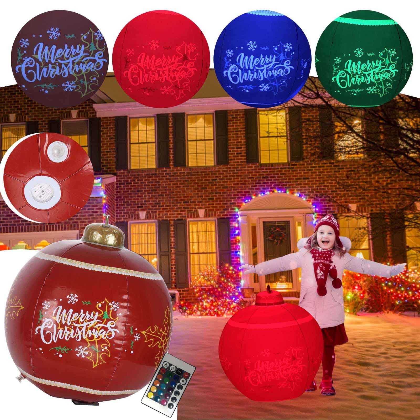Snmubt 24 Inch Christmas Inflatable Glowing Decoration for Holiday Yard ...