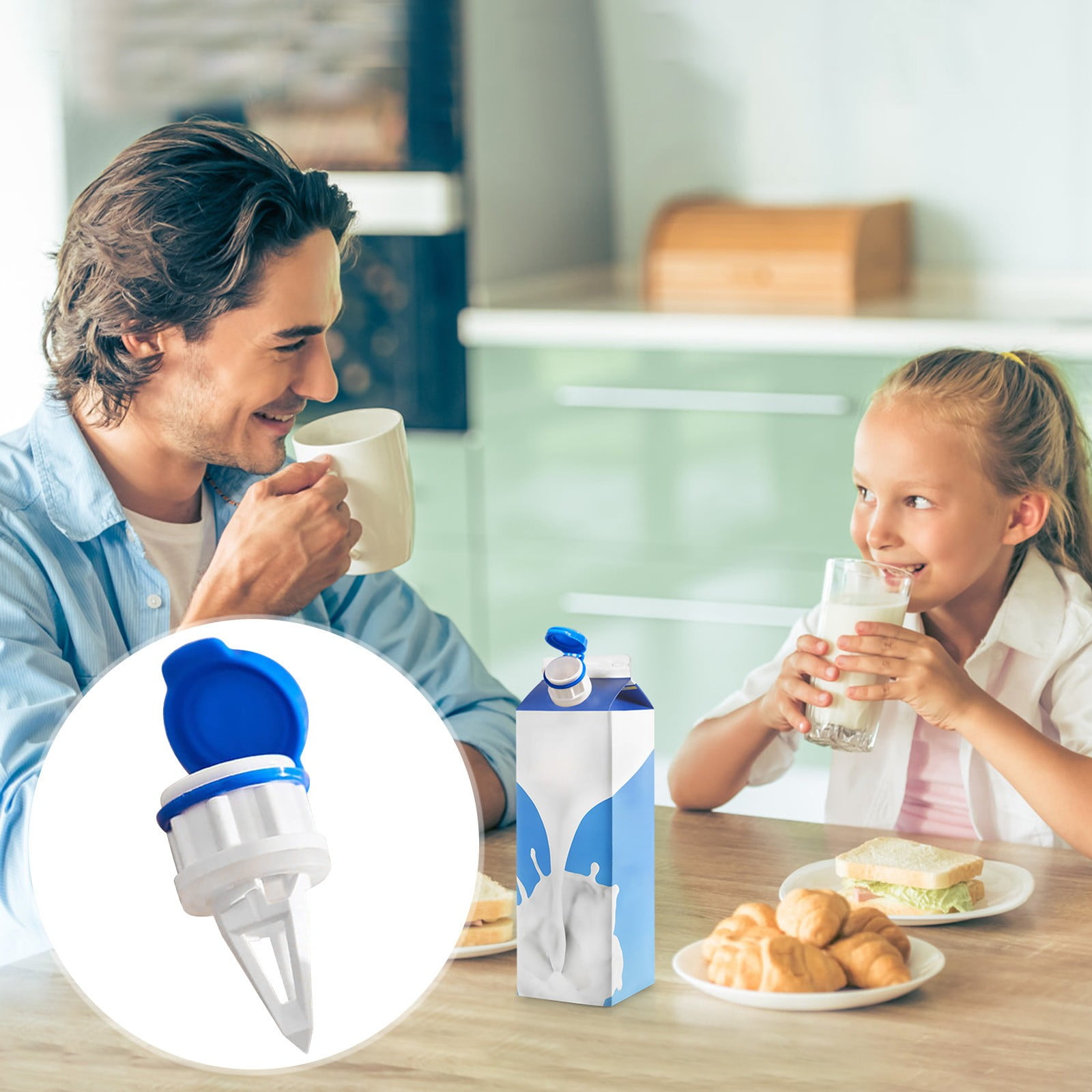 Snmubt 4 Pcs Box Drink Deflector Portable Box Milk Dispenser Box Drinks ...