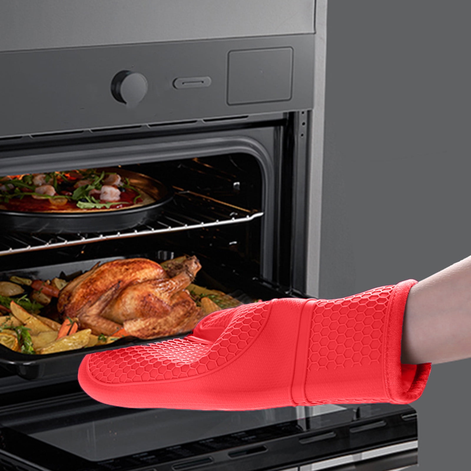 Snmubt Baking Gloves Kitchen Insulation Gloves Withstand 260 Degrees ...