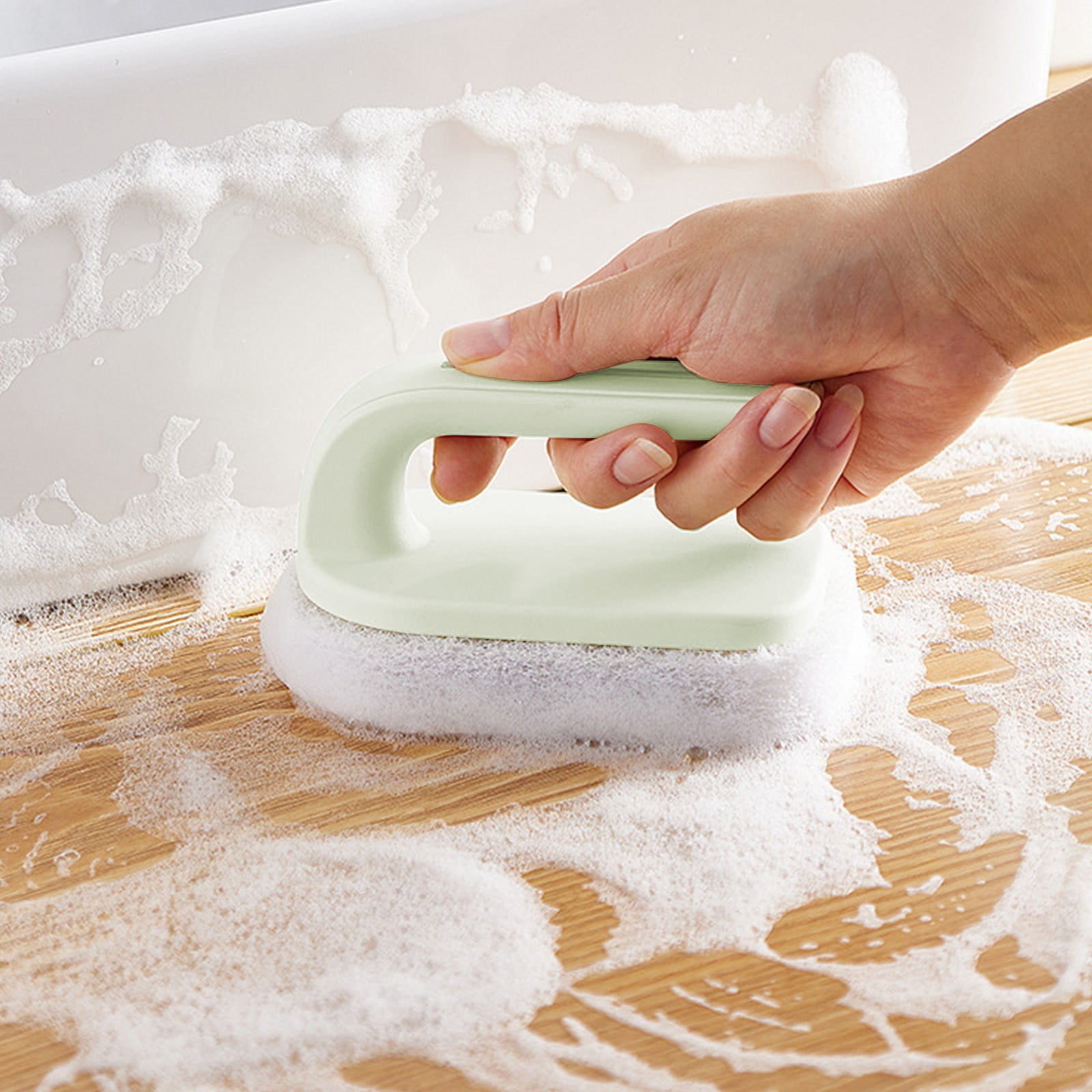 Snmubt Bathroom Cleaning with Ceramic Tiles Glass Brush Sink Cleaning ...