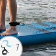 Snmubt Blue Surfboard Leash, TPU Elastic Coiled Rope with Ankle Strap ...