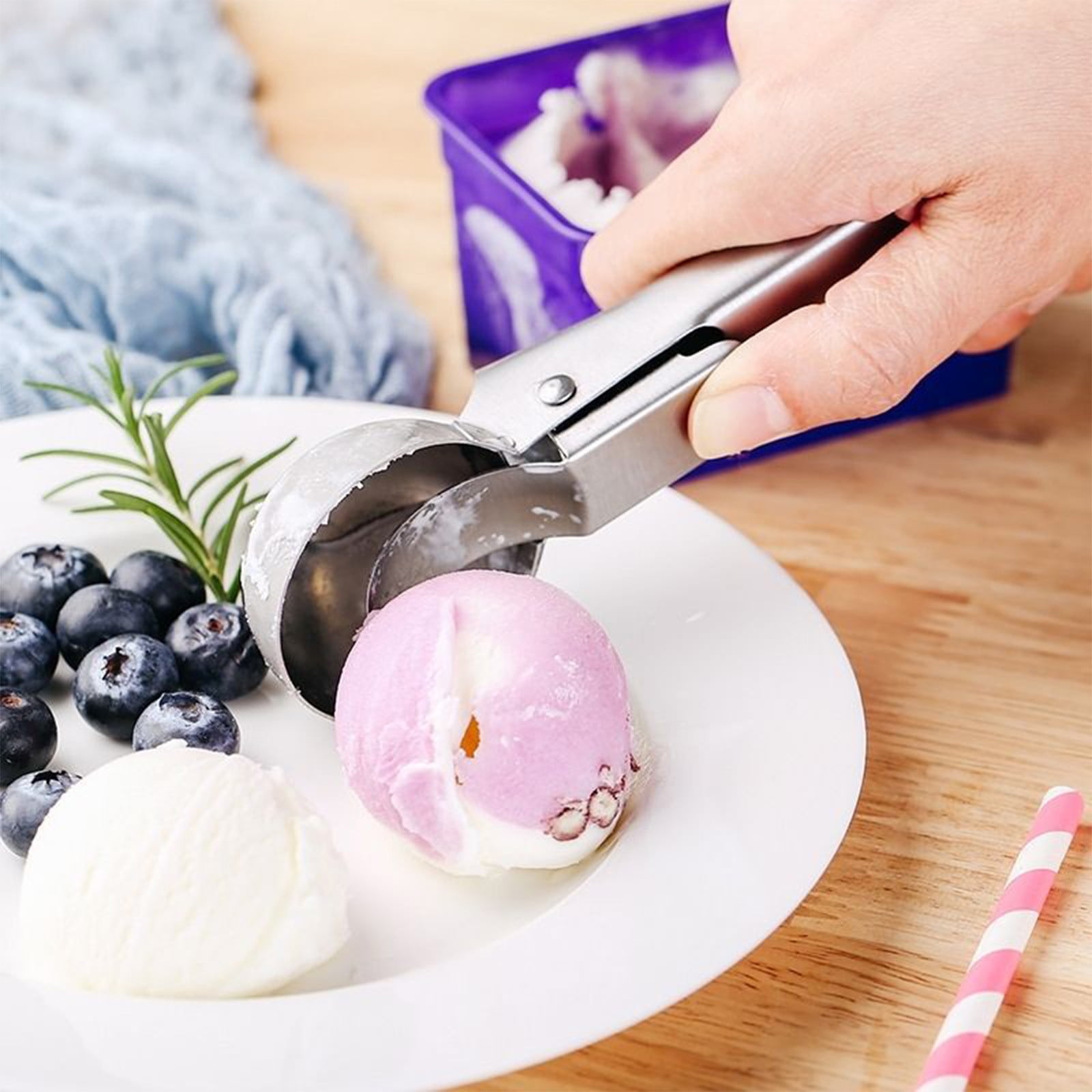 Snmubt Can Be Clicked Out Ice Cream Heavy Duty Sturdy Spoon Kitchen ...