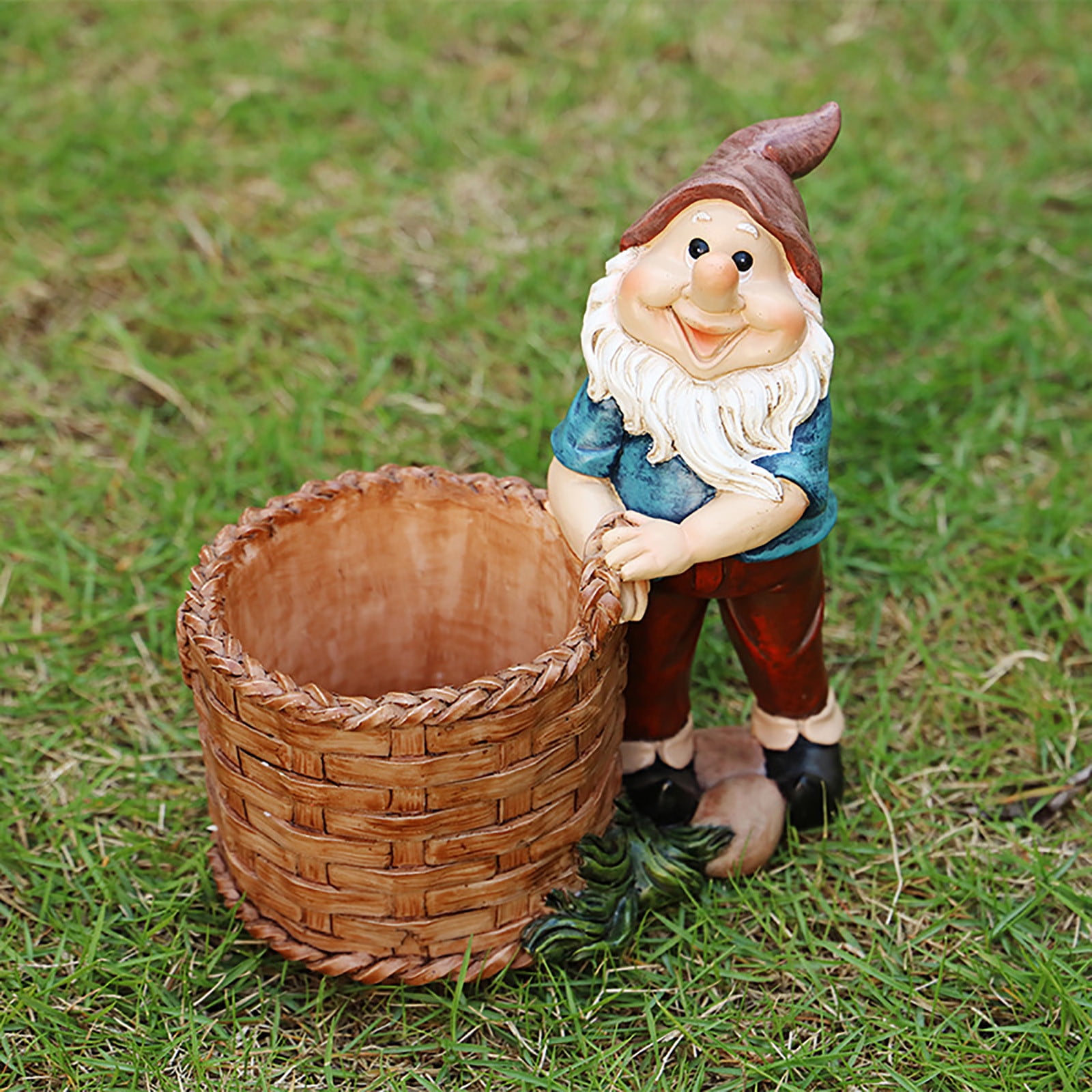 Snmubt Dwarf Flower Pot Decoration Resin Flower Jar Balcony Decoration ...