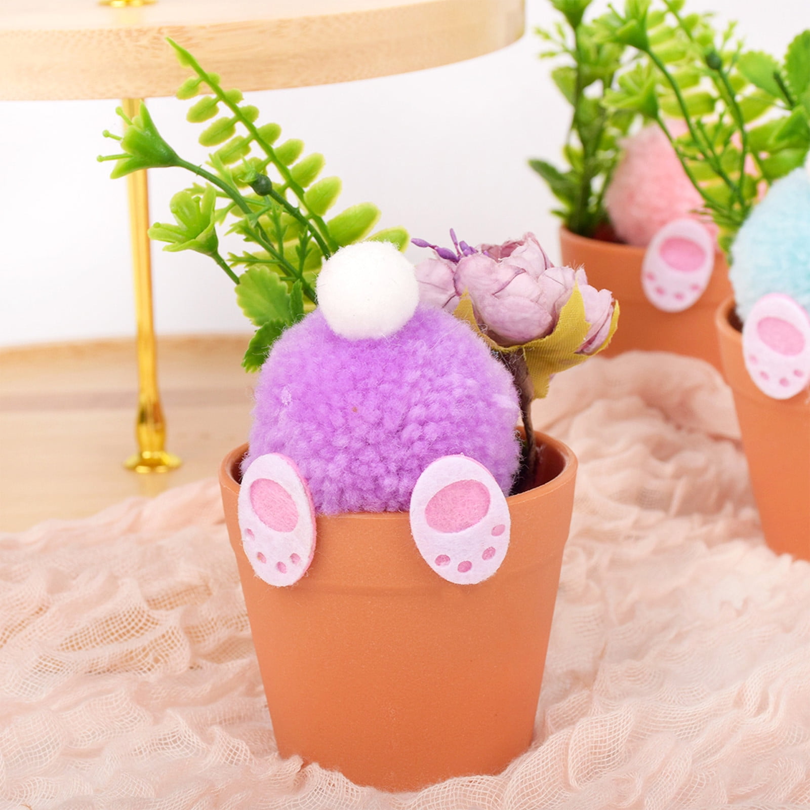 Snmubt Easter Bunny Mini Planter Adorable Pot With Tray Easter ...