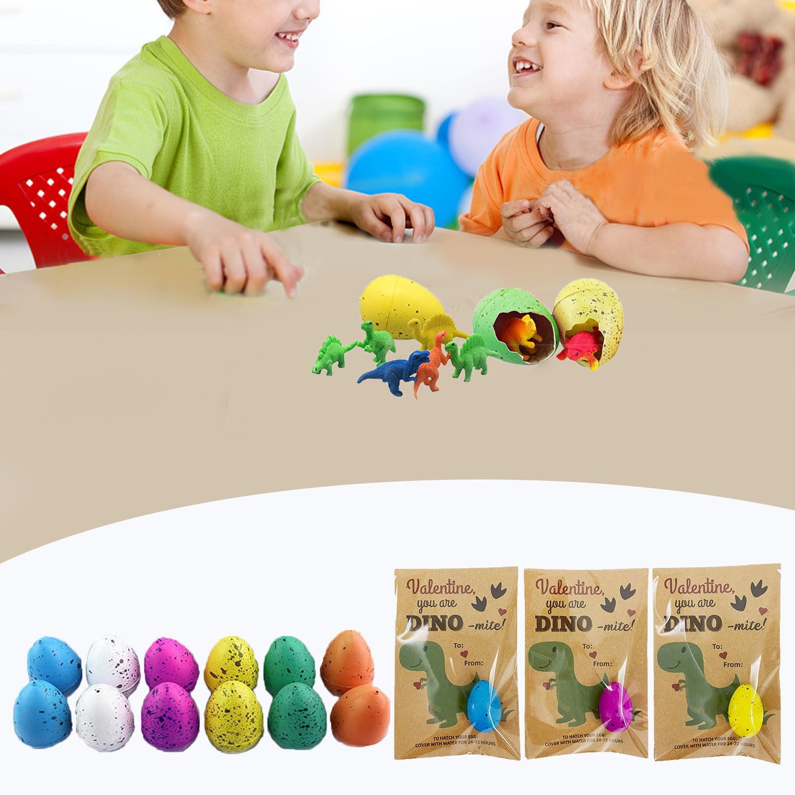 Snmubt Easter Dinosaur Eggs Hatching Child Greeting Card Gift, 12pc Set ...
