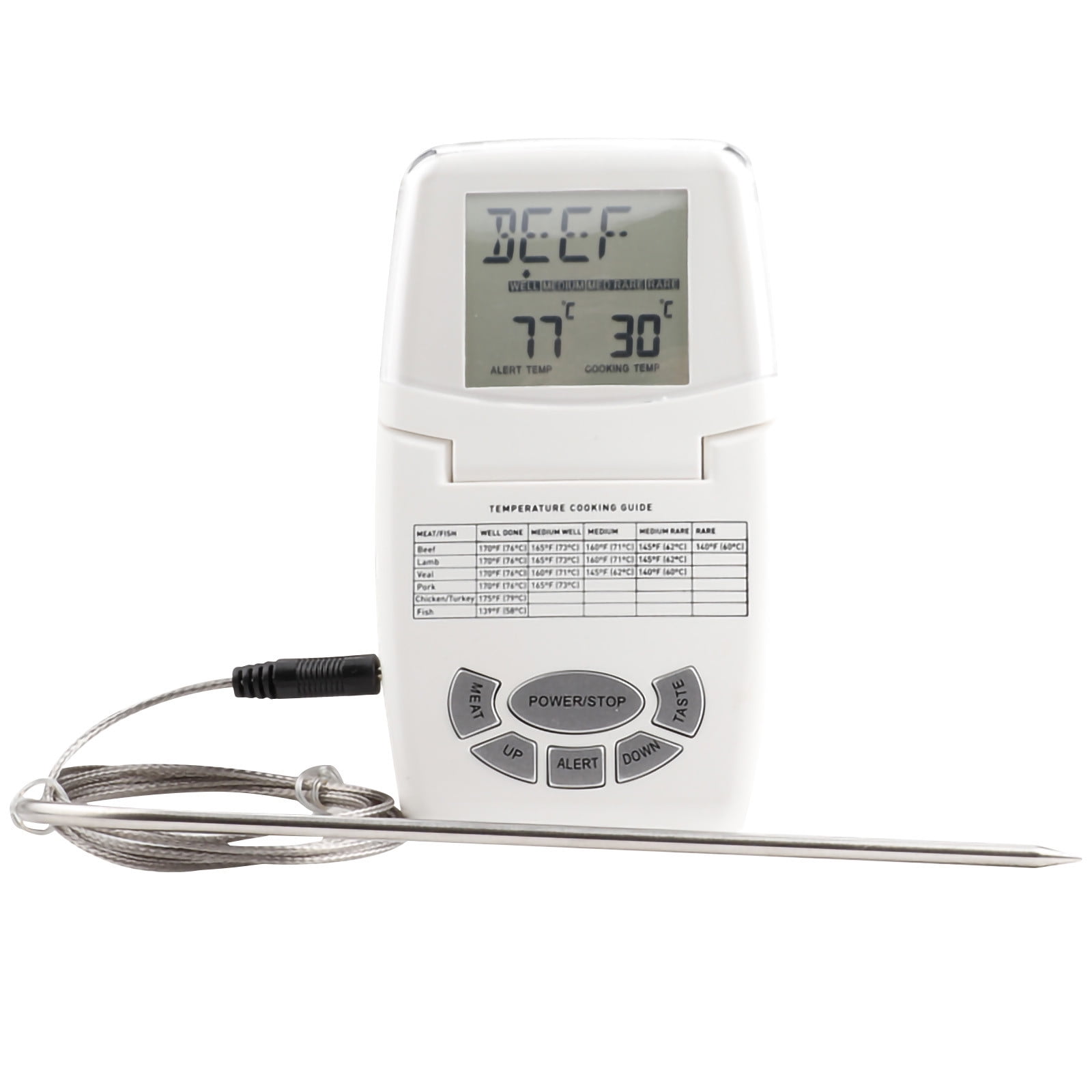 Snmubt Electronic Screen Kitchen Food Probe Thermometer - Button ...