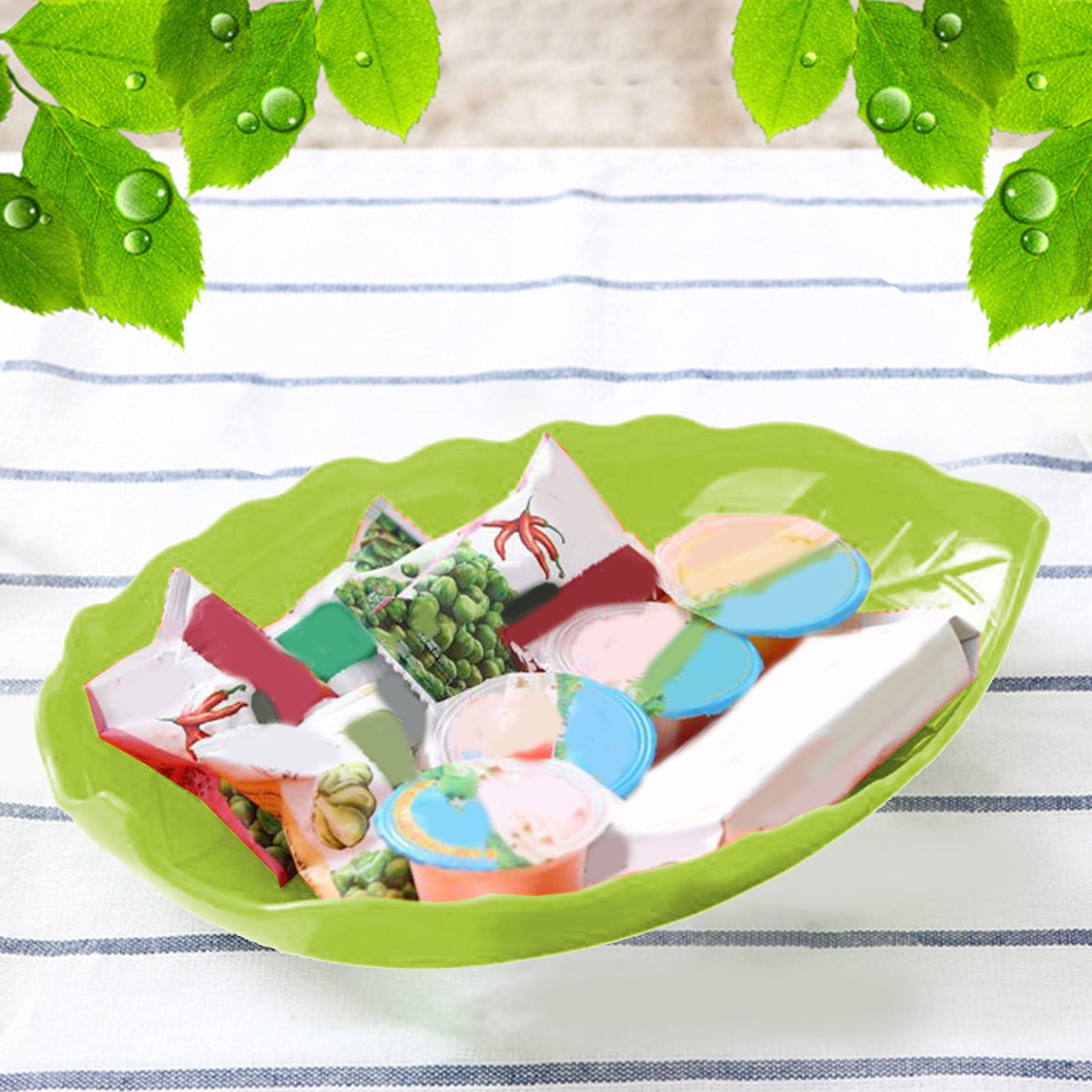 Snmubt Fashionable Leaf Shaped Plastic Fruit Colorful And Cute Design ...