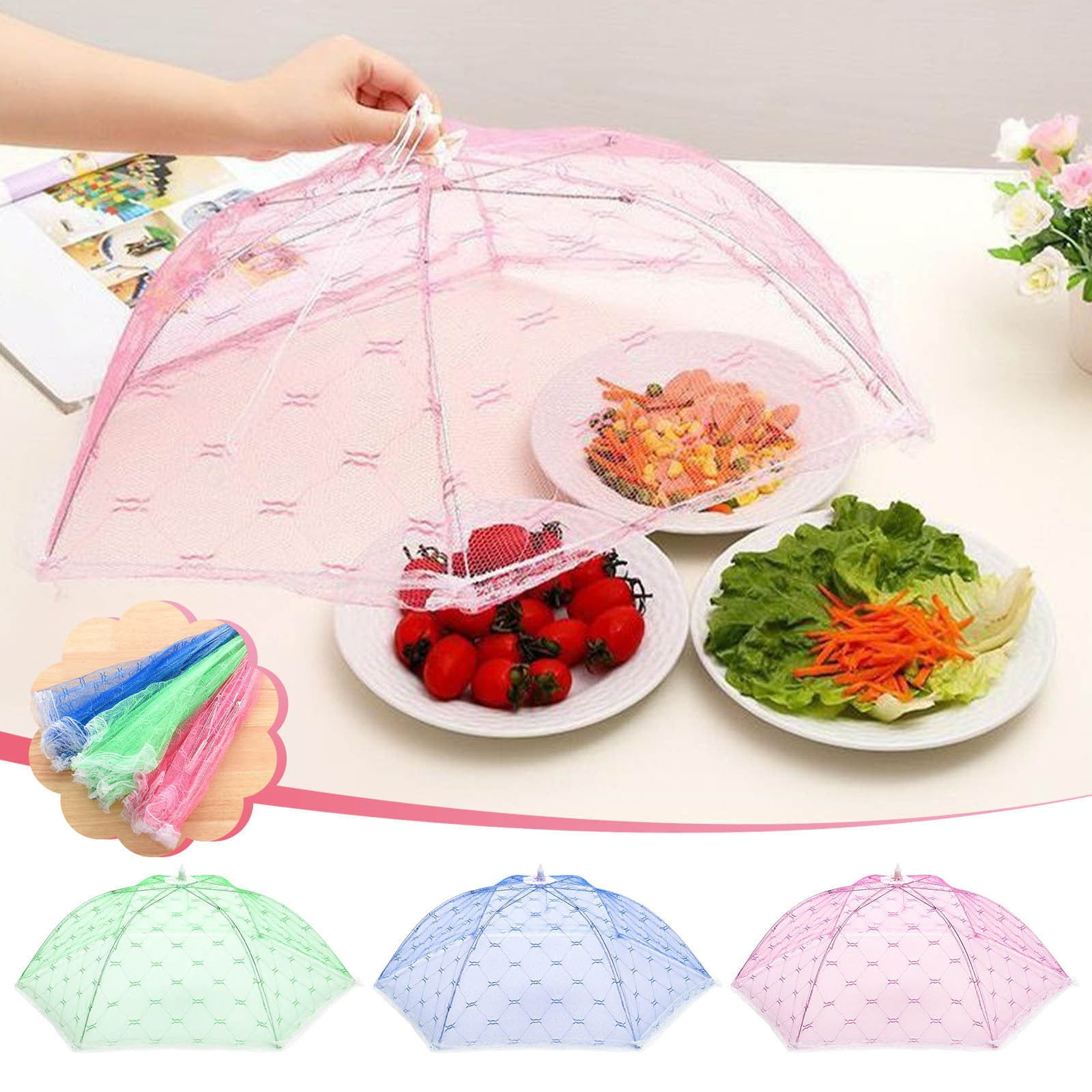 Snmubt Foods Cover Umbrella Tent Mosquito Protection Mesh Screen ...