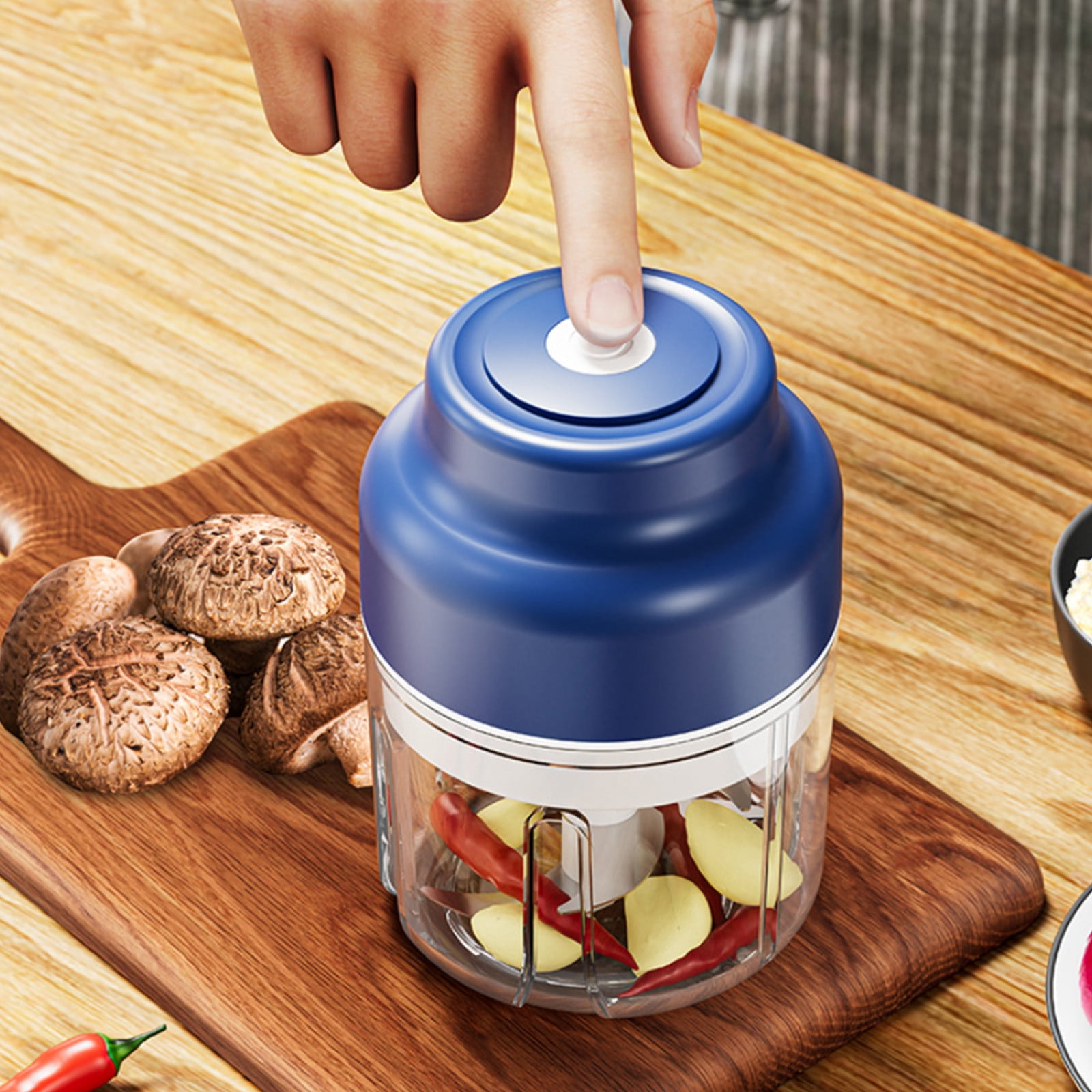 Snmubt Garlic Puree Machine Wireless Mini Garlic Press Automatic ...