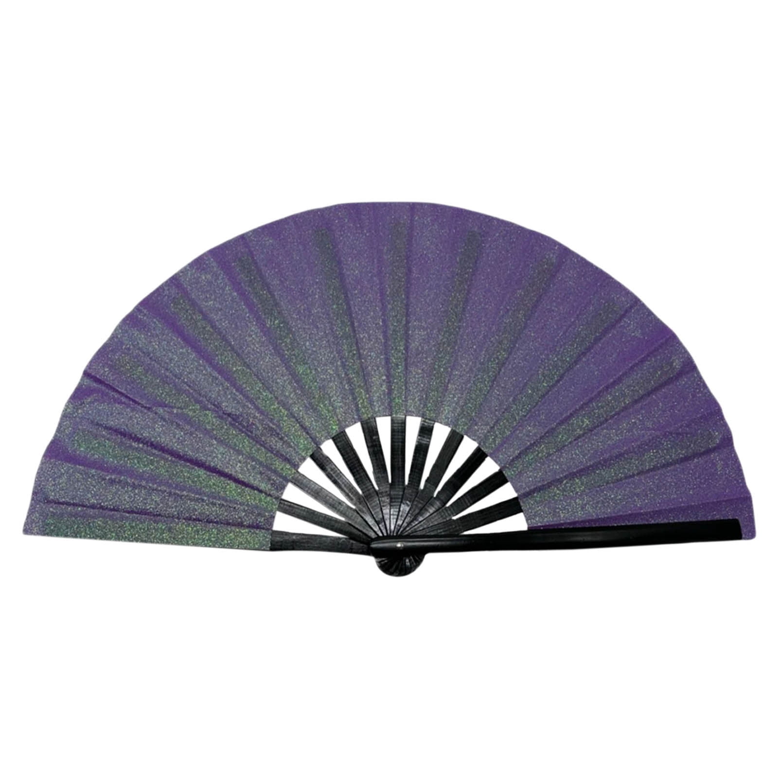 Snmubt Holographic Folding Clap Fans For Line Dancing Foldable Holding ...