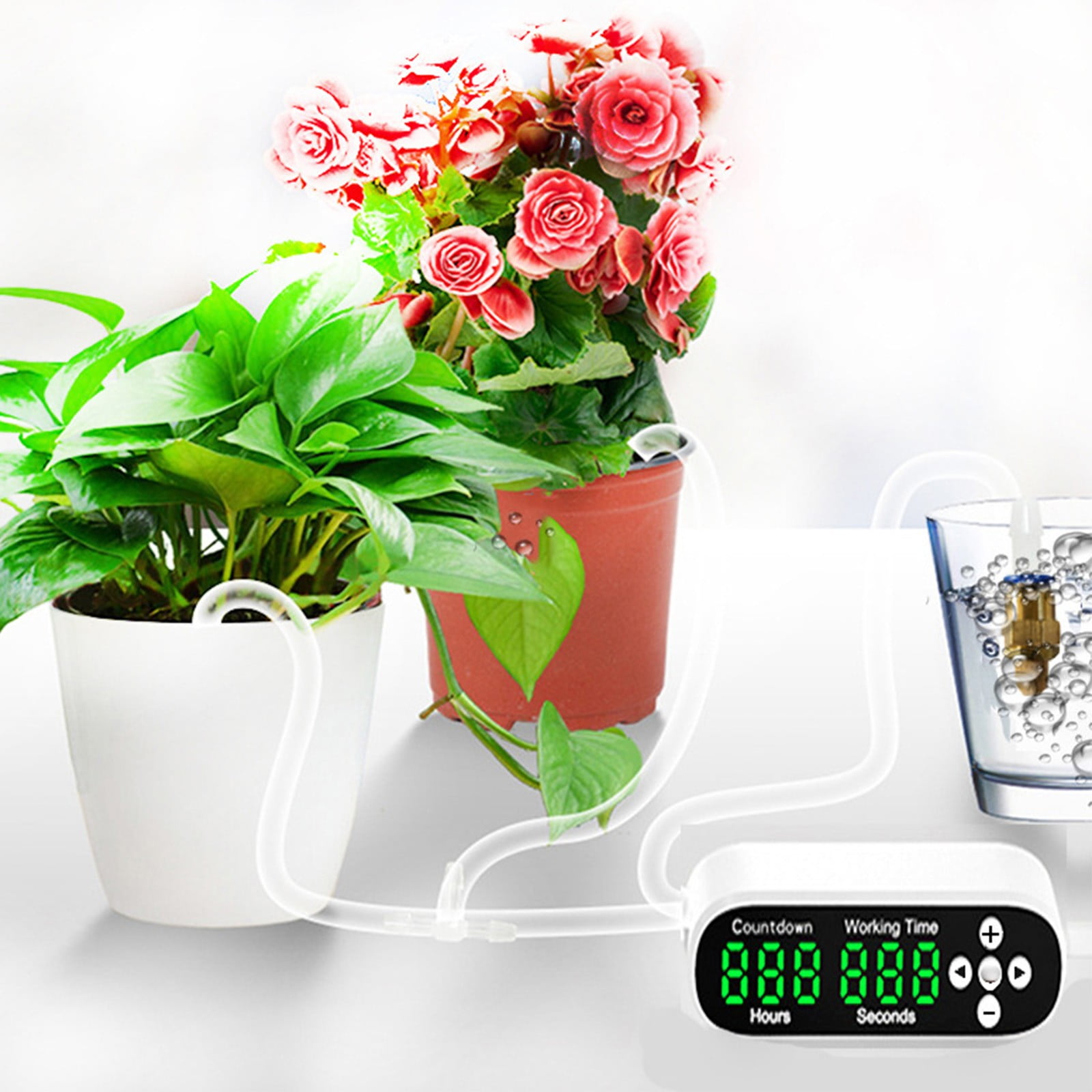 Snmubt Intelligent Automatic Flower Watering Watering Timer With Running Water Sound Flower Pot ...