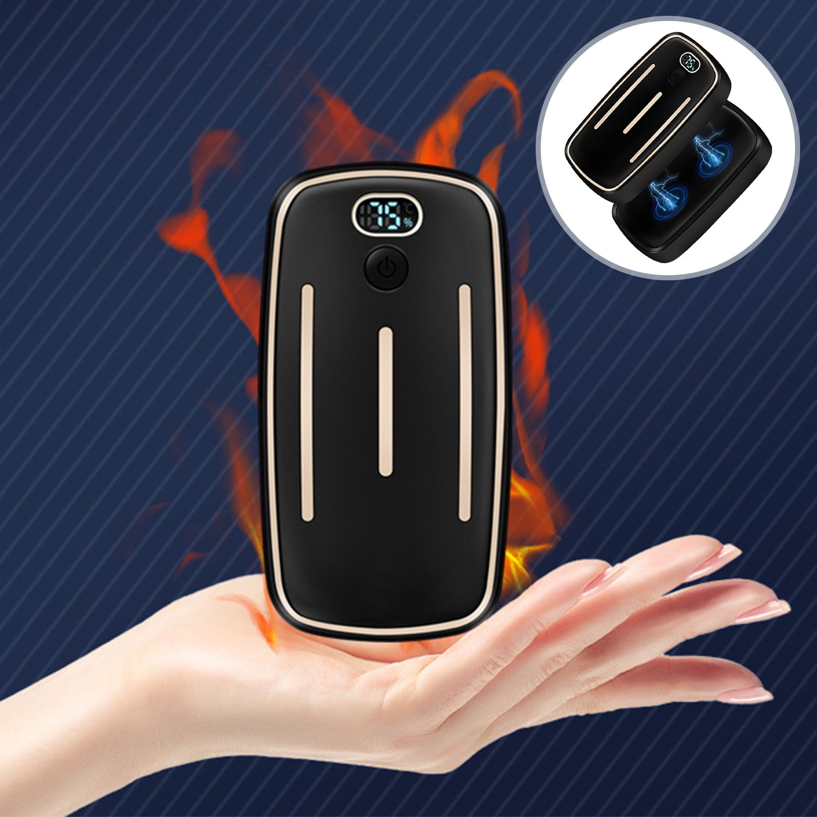 Snmubt Magnetic Split Usb Charging Self Heating Mini Lightweight ...