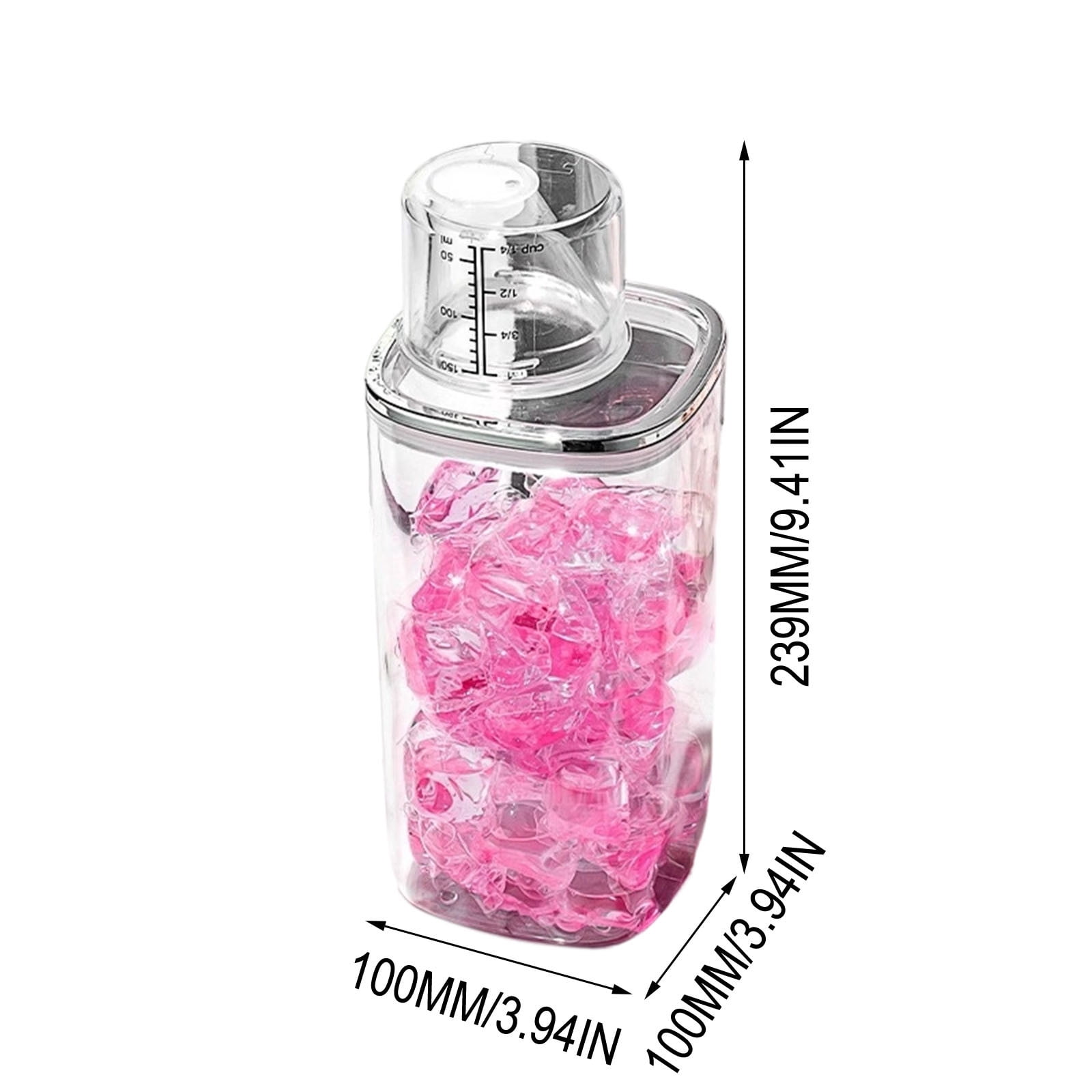 Snmubt Medium Clear Washing Powder Organizer, Airtight Laundry Softener ...