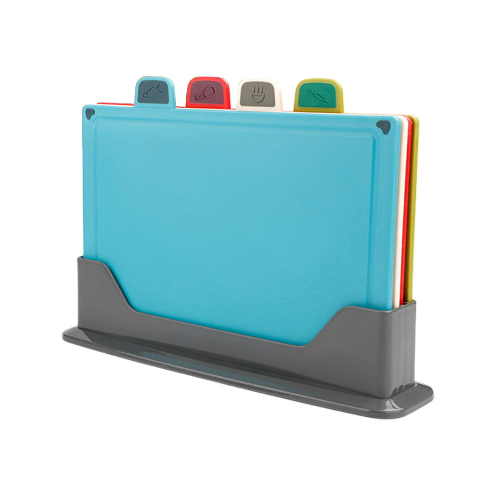 Snmubt Plastic Cutting Board 4 Piece Set Household 4 Color Food ...