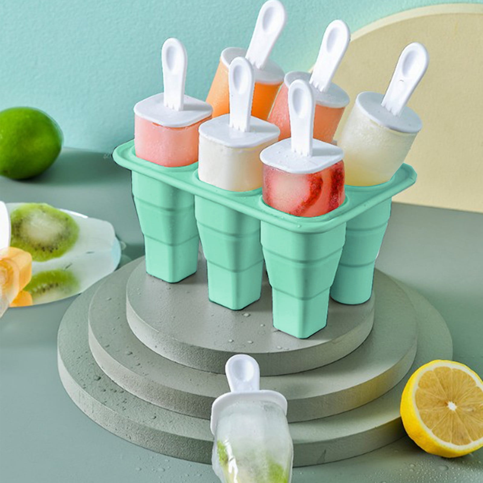 Snmubt Popsicles Molds Ice Molds Easy Release Ice Cream Reusable ...