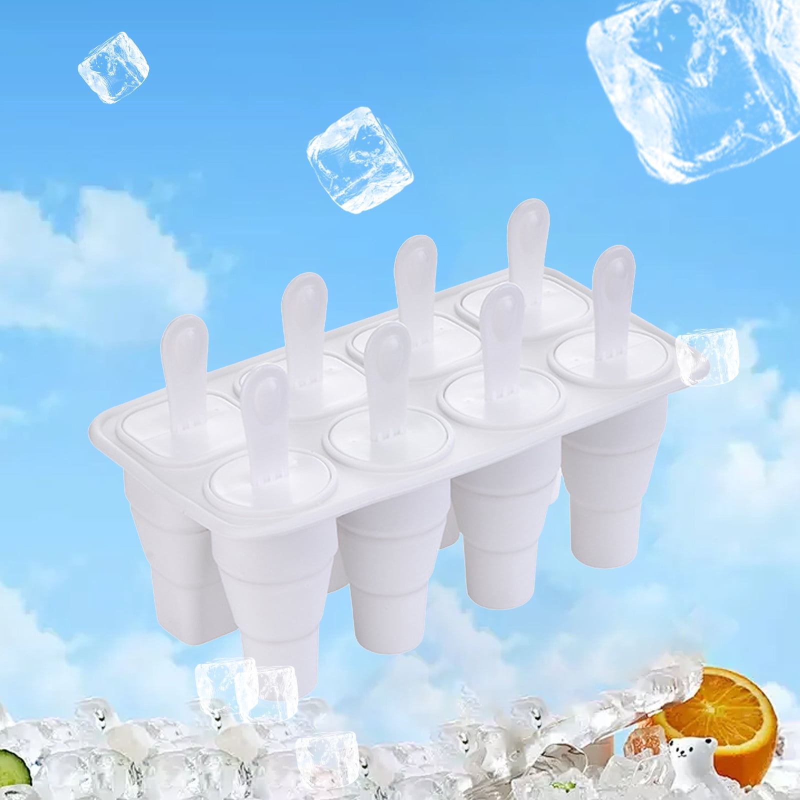 Snmubt Popsicles Molds Ice Molds Easy Release Ice Cream Reusable ...