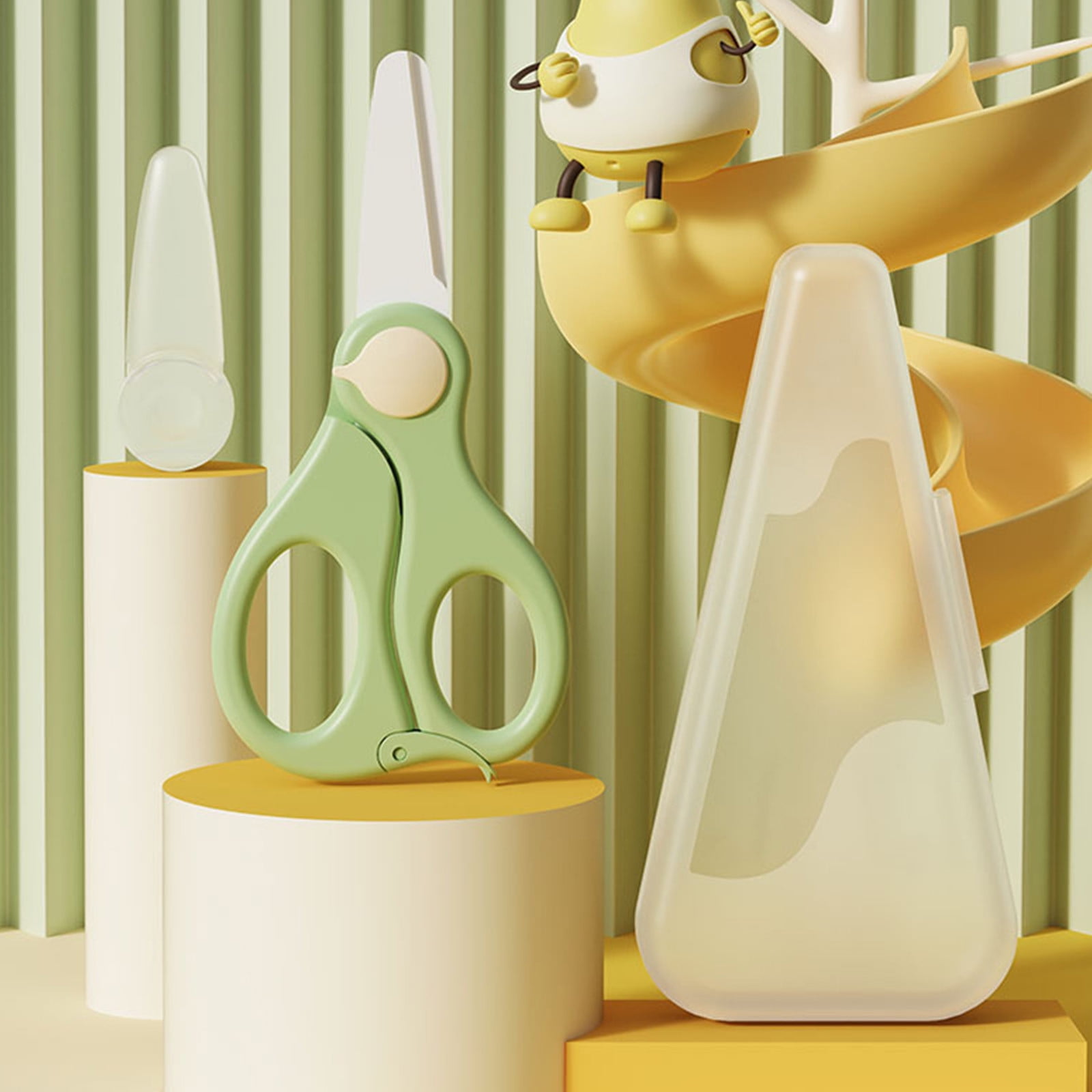 Snmubt Portable Childrens Ceramic Scissors With Lid Safe And Convenient ...