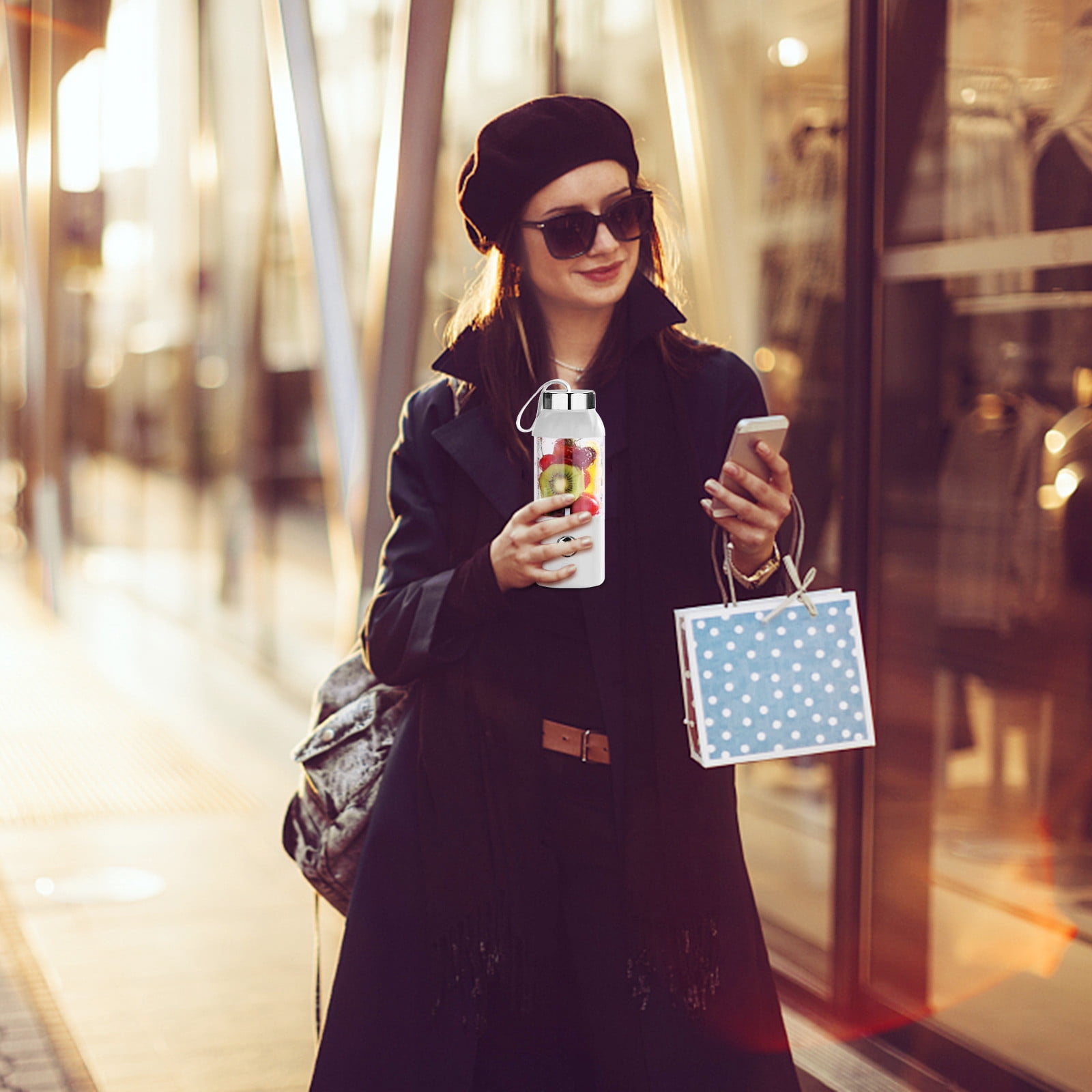 Snmubt Portable Mini Juicer Wireless Cup Juicer With 3 Blades Usb ...