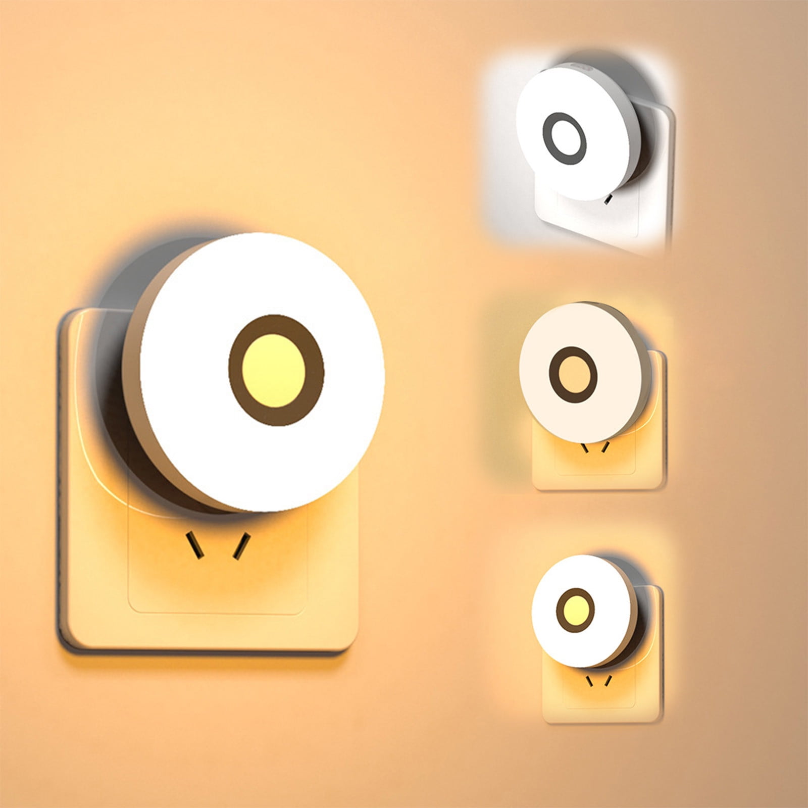 Snmubt Round Body Sensor Light Plug In Led Lamp Bedside Lamp Corridor ...