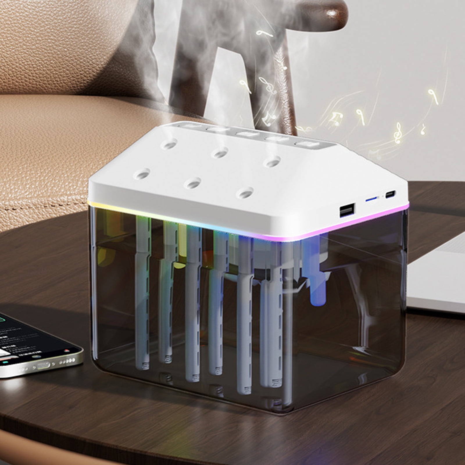 Snmubt Six Hole Humidifier Large Capacity Aromatherapy Pick Up Sound ...