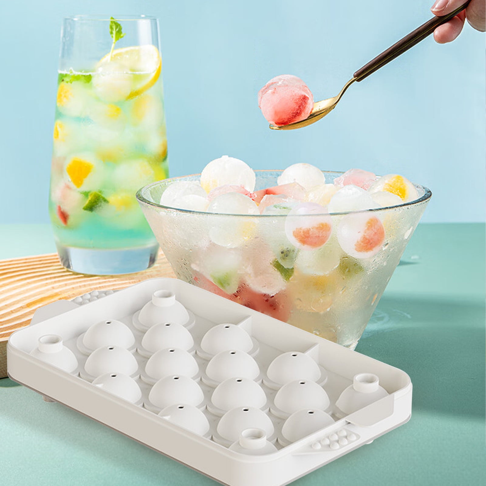 Snmubt Spherical Whiskey Ice Mould for Cocktails Large Easy Release (B ...