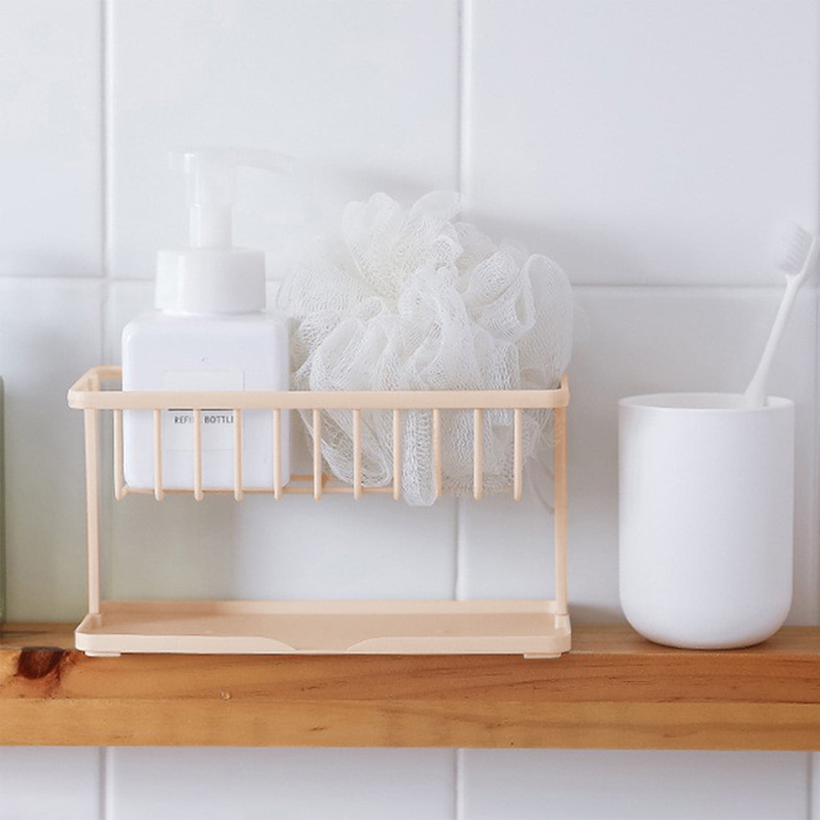 Snmubt Sponge Shelf Kitchen Double Sink Organizer Kitchen Towels Soap ...