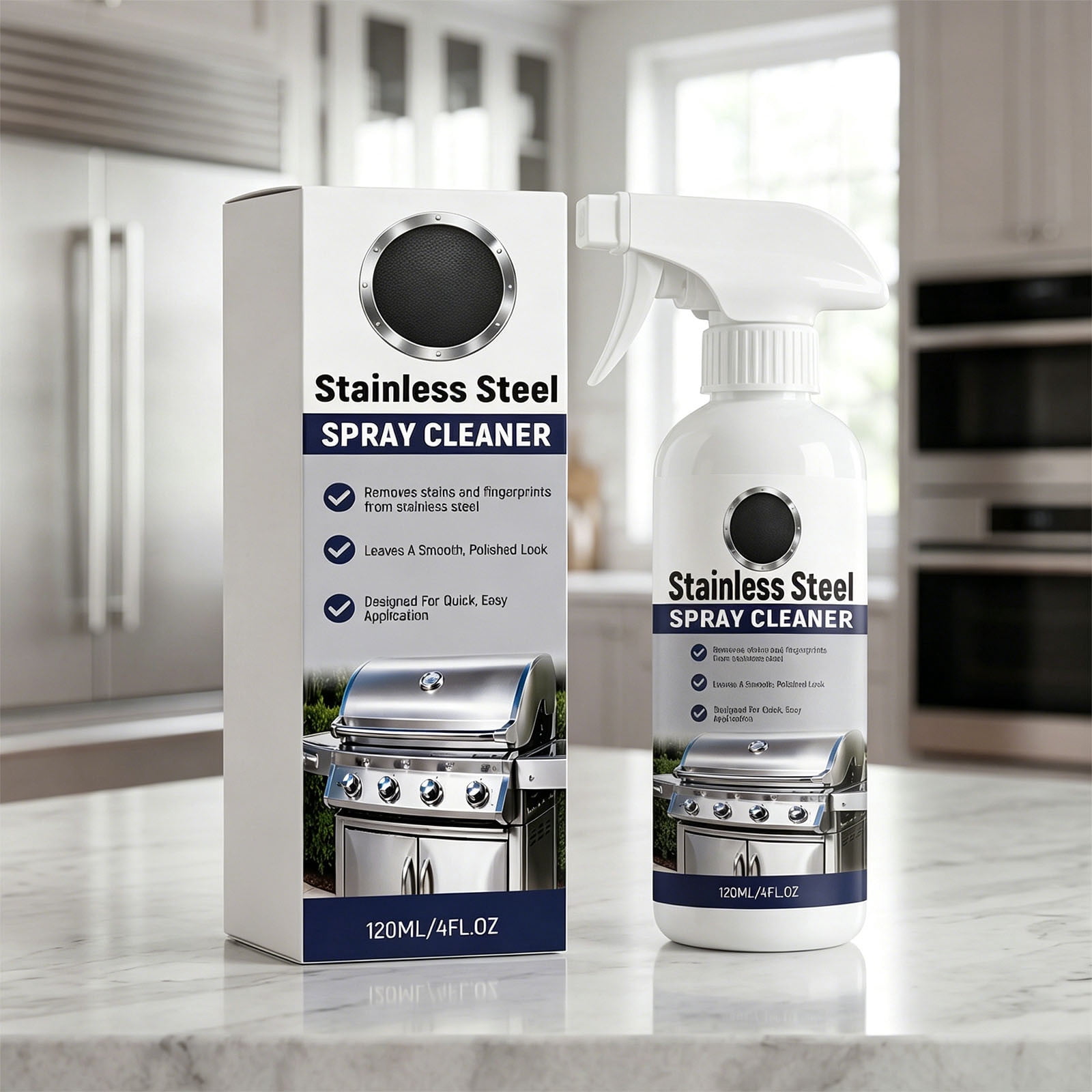 Snmubt Stainless Steel Cleaner and Polish, Removes Fingerprints Grease ...