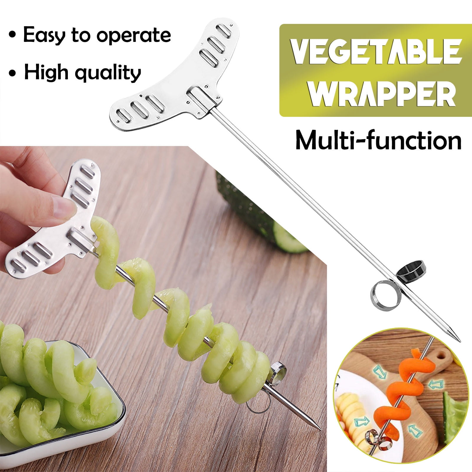 Snmubt Stainless Steel Coiler Knife Cucumber (Silver) - Walmart.com