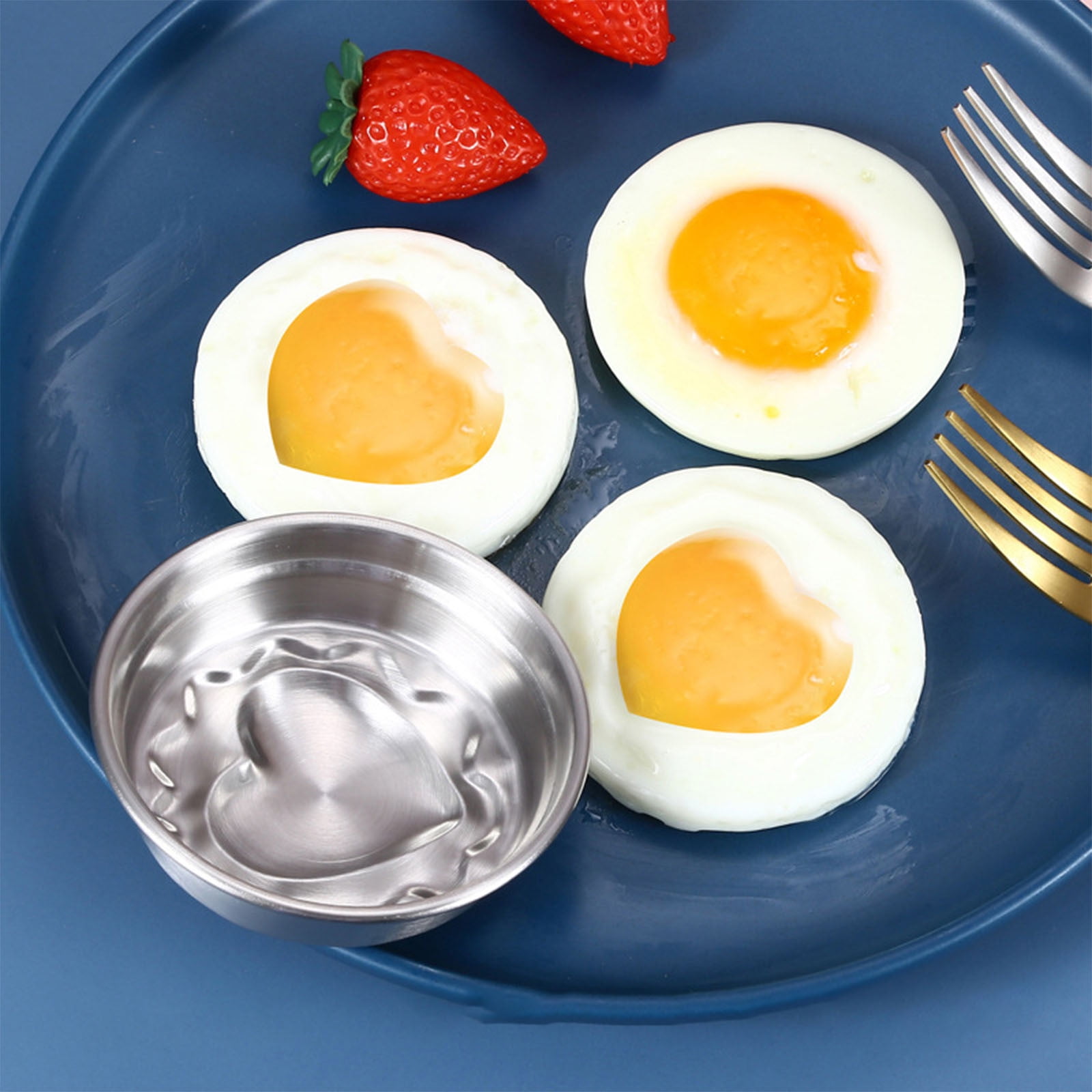Snmubt Stainless Steel Heart Eggs Steamed Eggs Molds Household Boiled ...