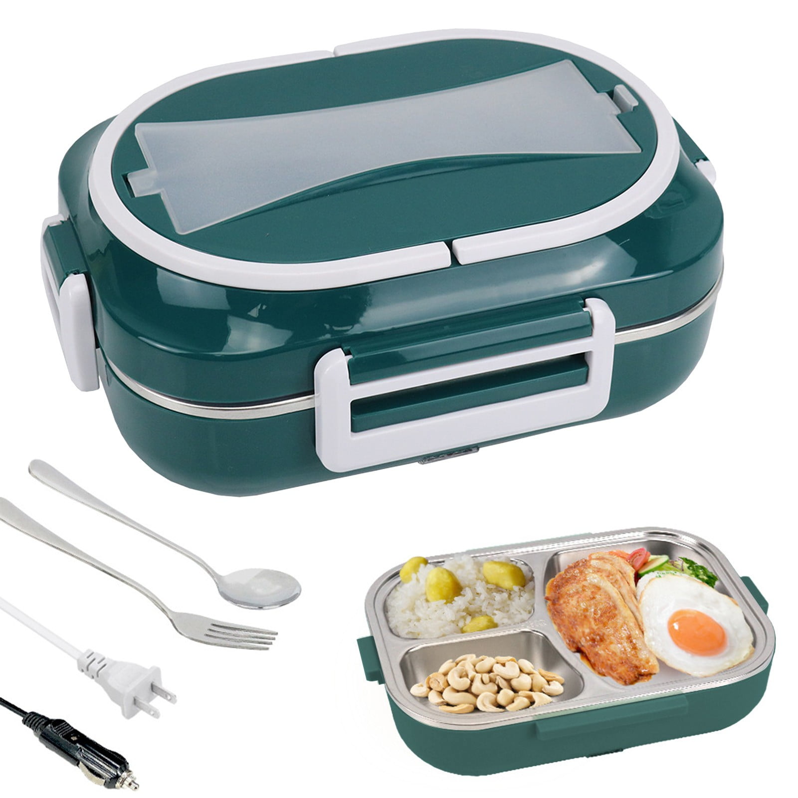 Snmubt Three Compartments Leakage Proof Quick Heating Electrical Lunch ...