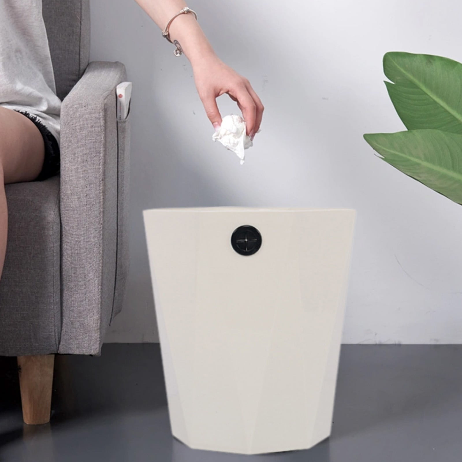 Snmubt Trash Can Pressure Household Kitchen Large Plastic Basket ...