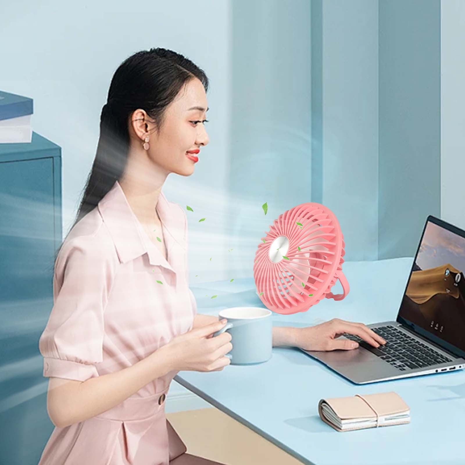 Snmubt Usb Rechargeable Fan Multi-Function Silent Desktop Desktop Fan ...