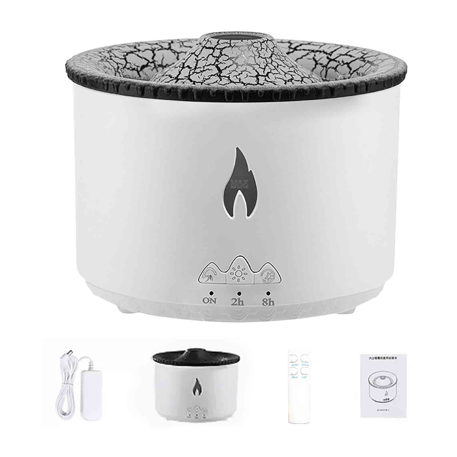Snmubt Volcano Humidifier Quiet Flame Diffuser: 300Ml Spray Humidifier ...