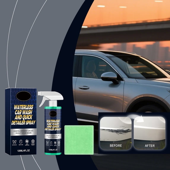Snmubt Water Free Car Wash Care Spray 120ml, Waterless Car Paint ...