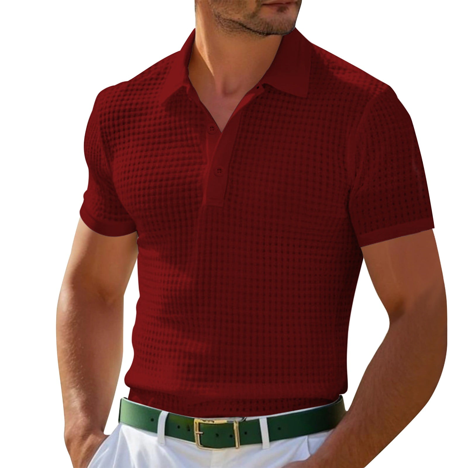SnnmBlm Men's Muscle V Neck Shirts Knit Short Sleeve Silm Fit Summer ...