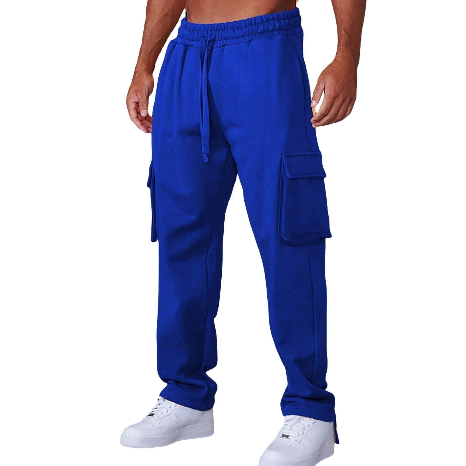 SnnmBlm Men's Solid Fleece Cargo Pants Dark Blue 3XL - Walmart.com
