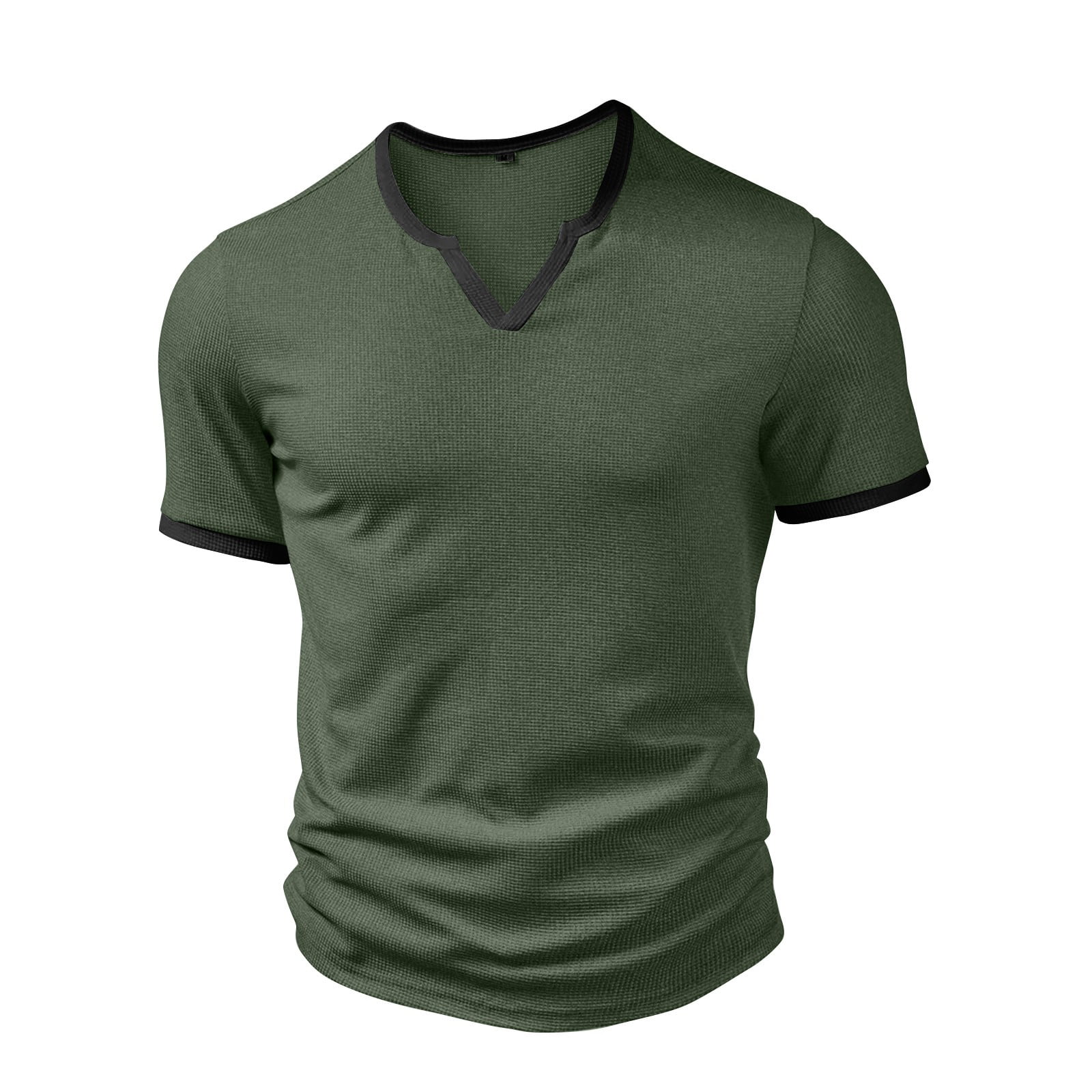 SnnmBlm Mens Muscle Slim T Shirt V-Neck Longline Henley Shirt Gym Workout Athletic Tee Shirts ...