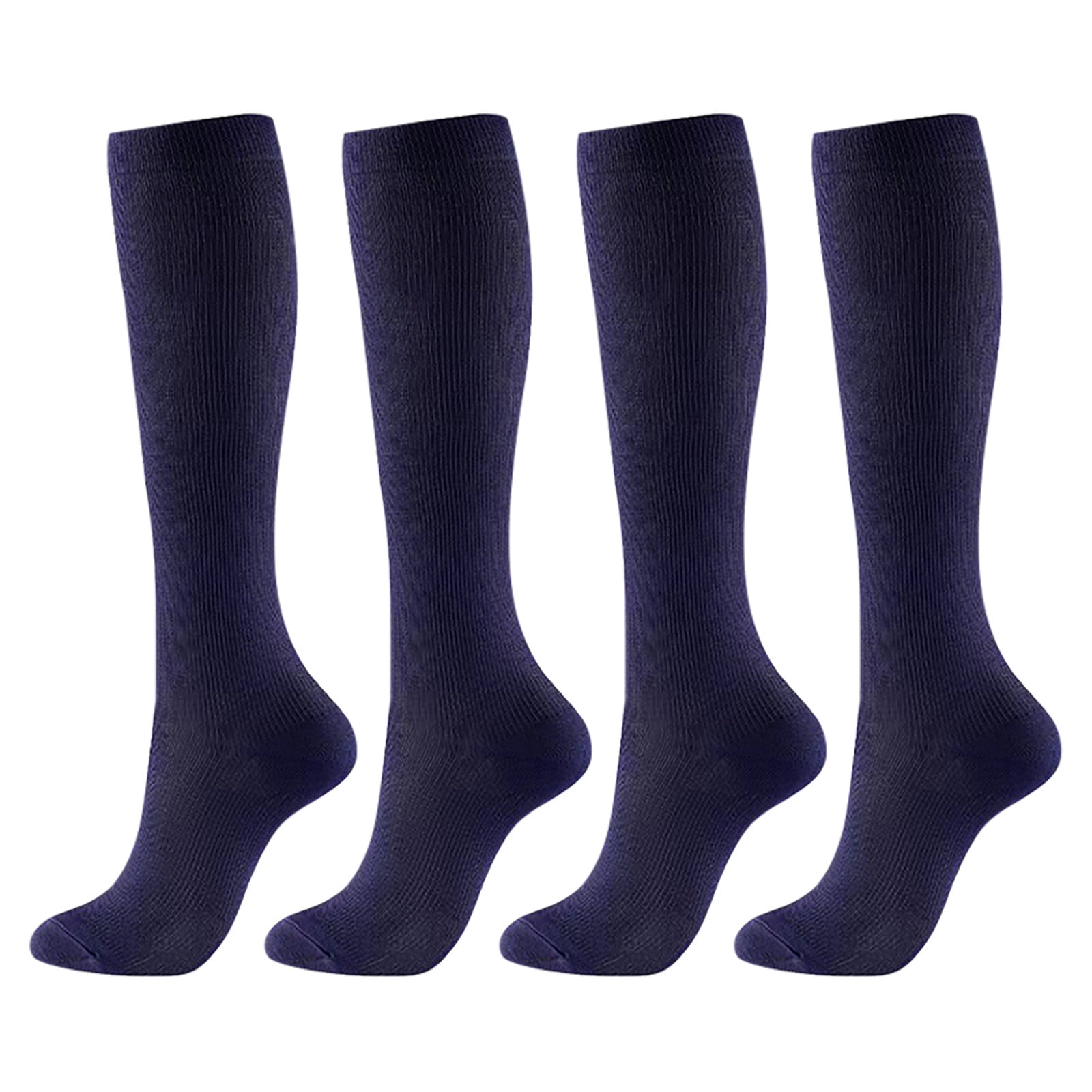 SnnmBlm Solid Knee High Socks for Sports or School Uniforms Navy 4 ...