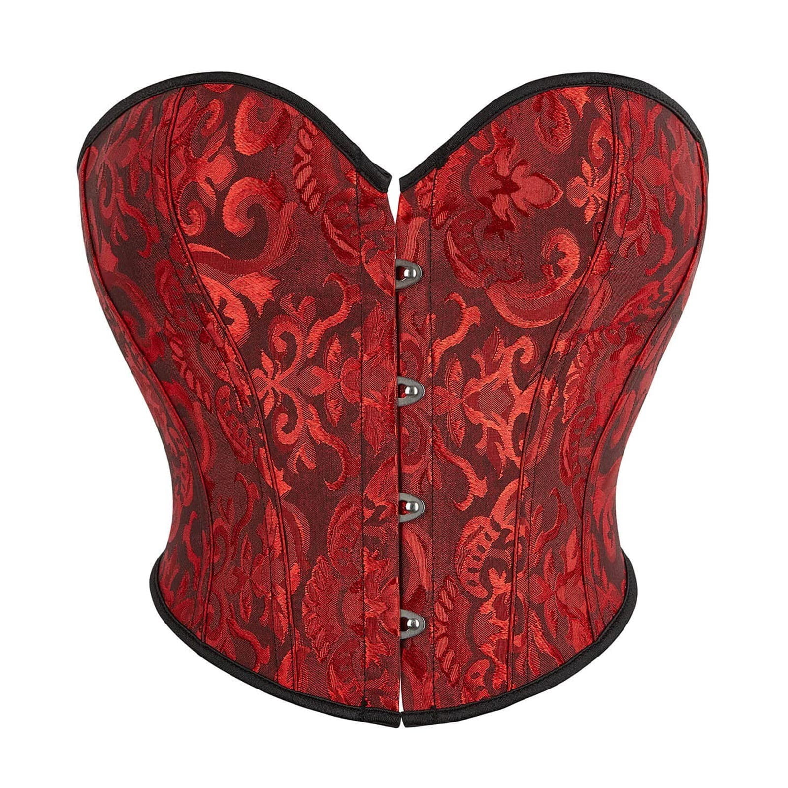 SnnmBlm Women's Bustier Corset Top Plus Size Satin Waist Cincher ...