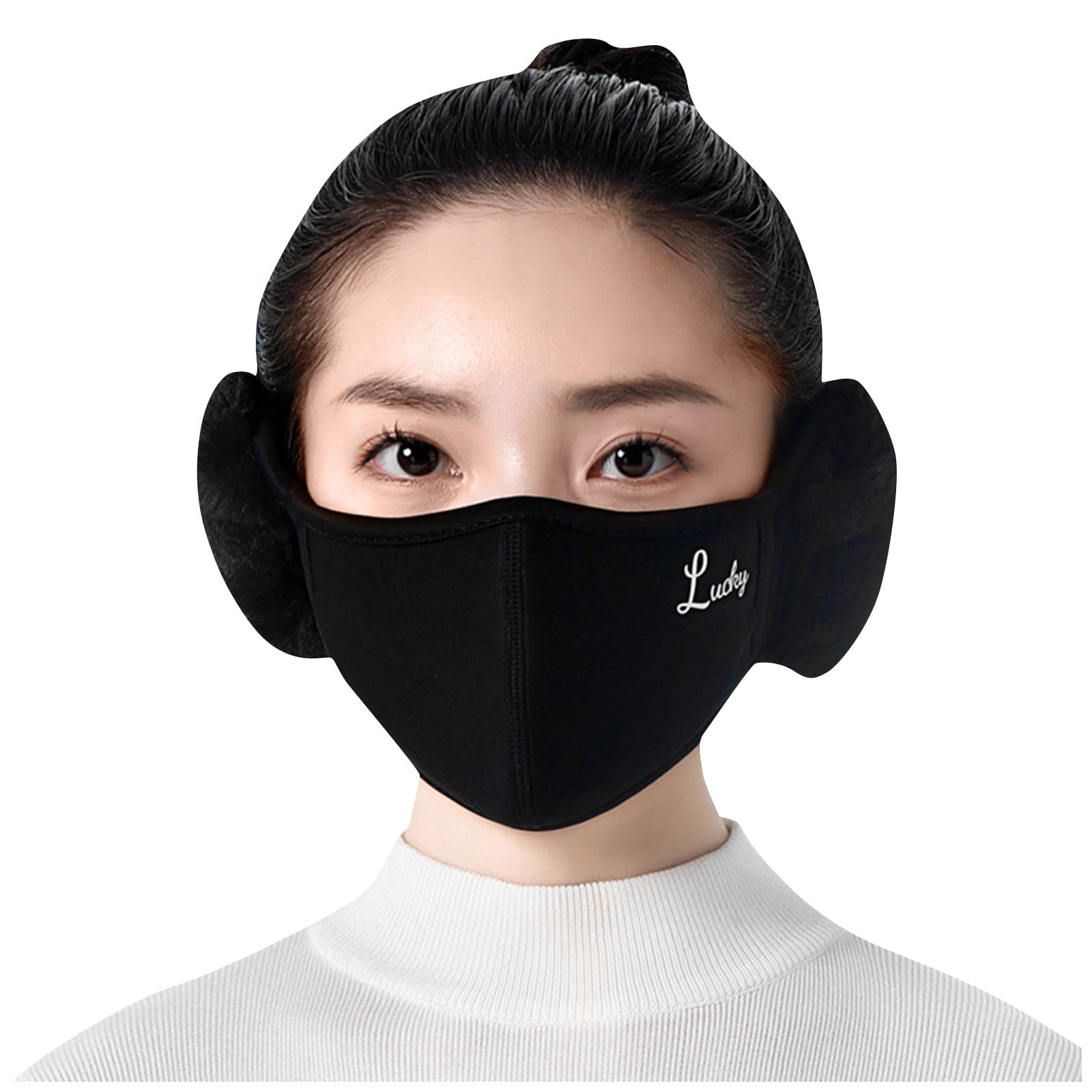 SnnmBlm Womens Winter Warm Windproof with Fluffy Ear Covers - Thick ...