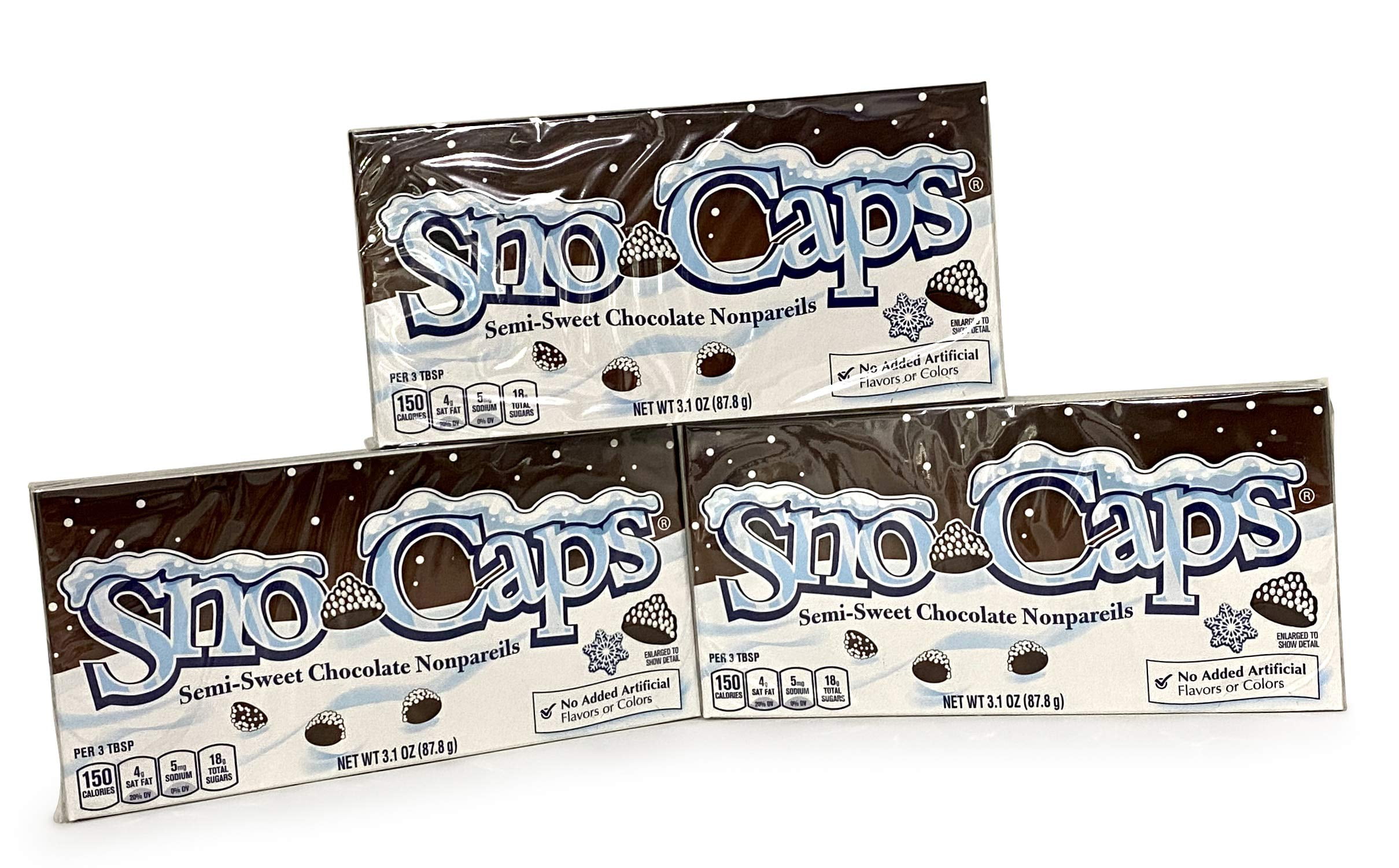 Sno Caps (pack of 3) 3.1oz movie theater size!! - Walmart.com