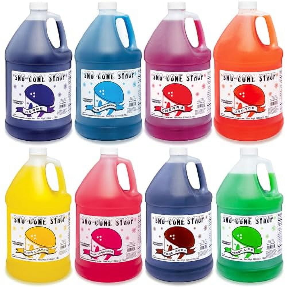 Sno-Cone Syrup 4/128oz Gallons Choose Your Own Flavors - Walmart.com