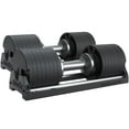 Snode Adjustable Dumbbell 80lbs (Set of 2), Durable Cast Iron Plates ...