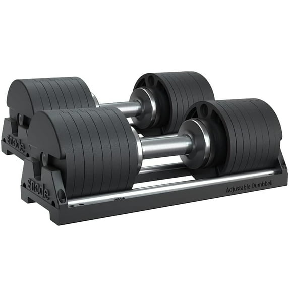 Snode Adjustable Dumbbell 80lbs (Set of 2), Durable Cast Iron Plates ...