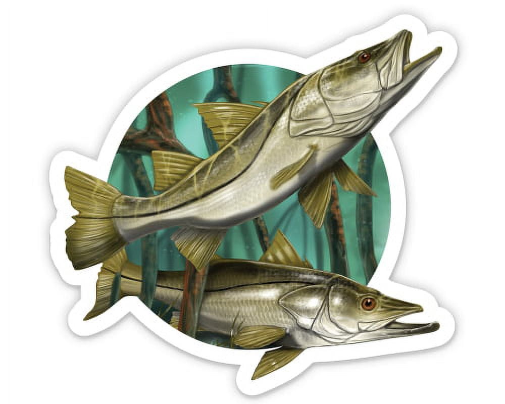 Snook - 8" Vinyl Sticker - For Car Laptop I-Pad - Waterproof Decal ...