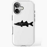 Snook Fish Silhouette Black Ocean Angler Tough Phone Case with iPhone ...