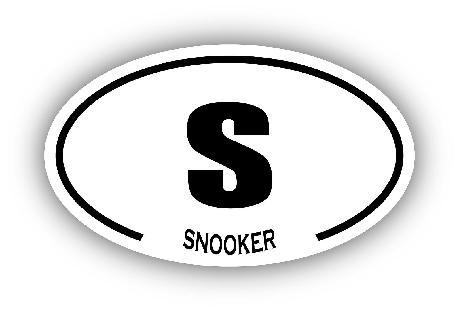 Snooker S Oval Bumper Sticker 3M Vinyl Decal 3 in x 5 in - Walmart.com