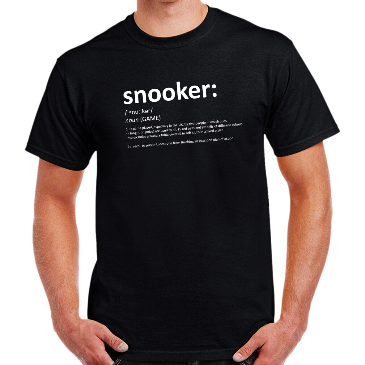 Snooker Word Definition T-shirt Sports Cue Balls Funny Meaning wordplay ...