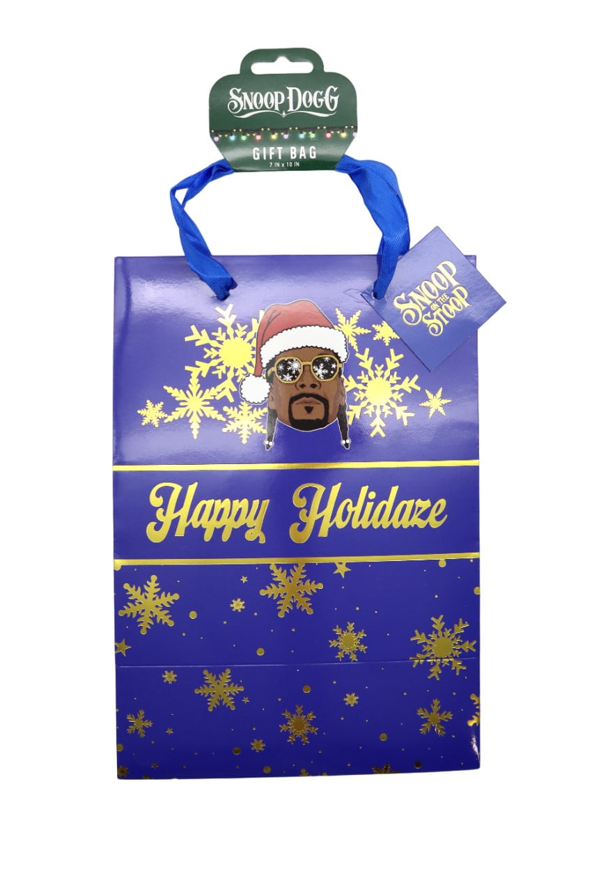 Snoop Dogg Happy Holidaze Blue Paper Gift Bag, 10" - Walmart.com