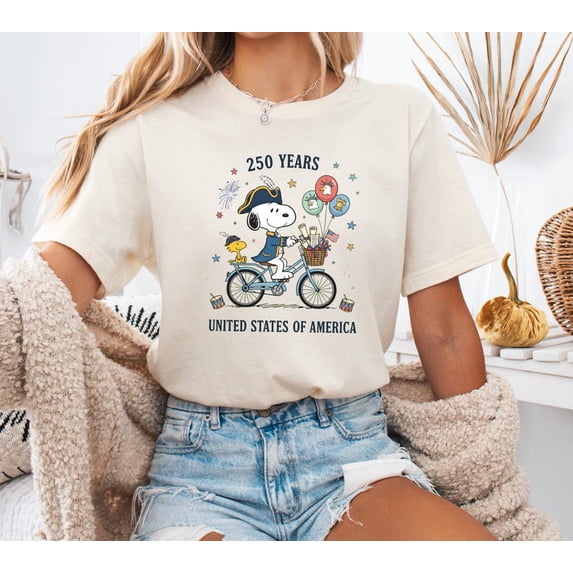 Snoopy 250 Years America Shirt, Patriotic 1776-2026 Anniversary Tee ...